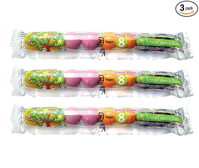 Tree Hugger Bubble Gum - Citrus Berry Tubes (3 Pack) — 810wholesale